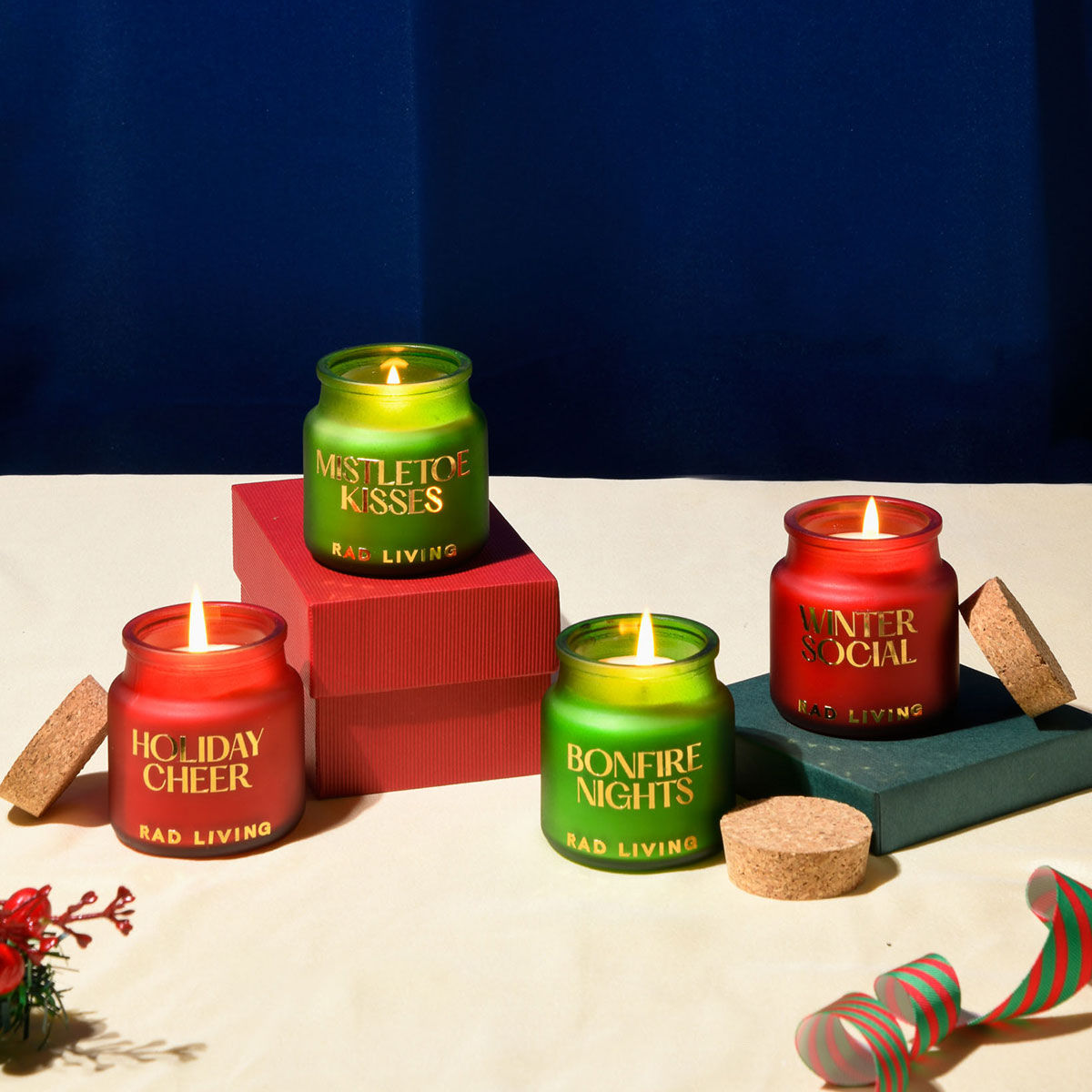 Buy Rad Living Season Greetings Scented Jar Candles (Set Of 4) Online
