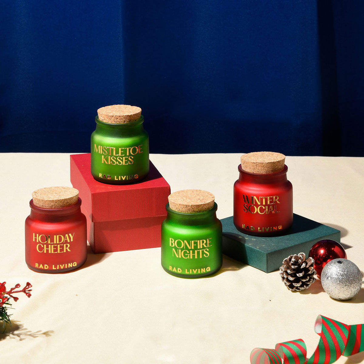 Buy Rad Living Season Greetings Scented Jar Candles (Set Of 4) Online