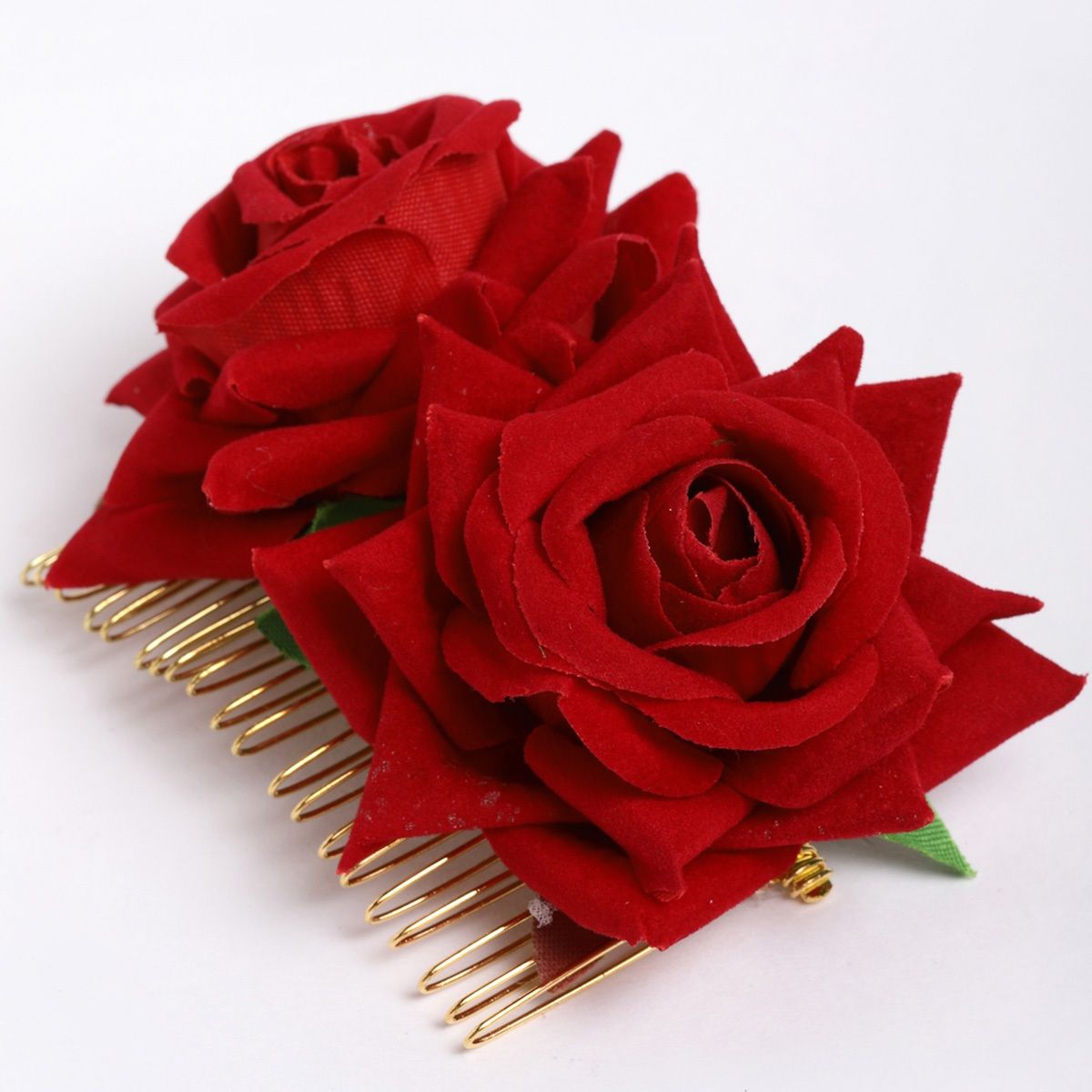 Buy PANASH Women Red Rose Shape Alligator Hair Comb Pin Online