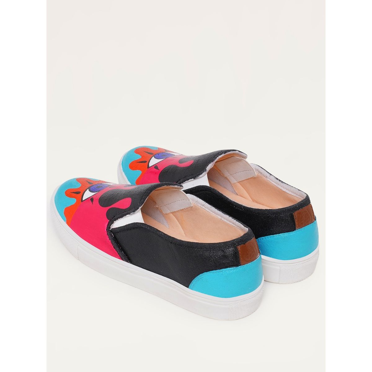 Buy The Quirky Naari Dripping Eye Slip On Sneakers Multi Color Online