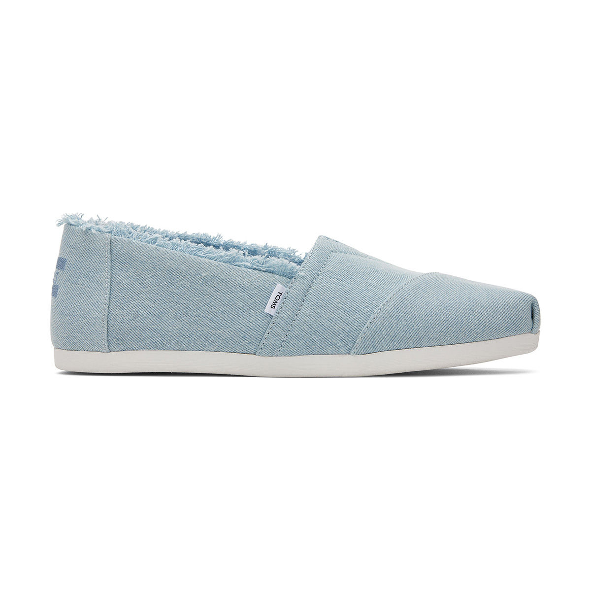 Buy TOMS Washed Denim Blue Slip On Ballerinas Online