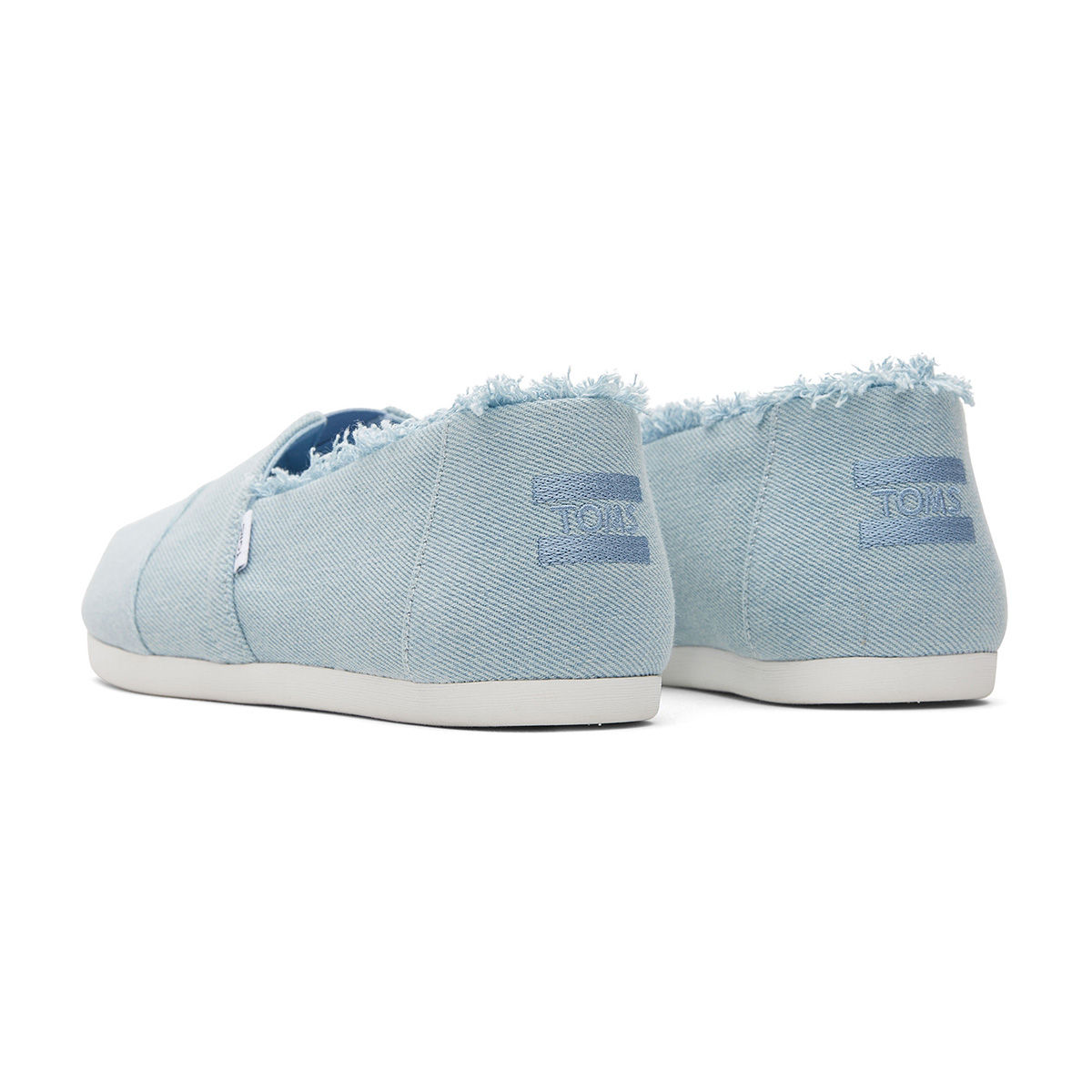 Buy TOMS Washed Denim Blue Slip On Ballerinas Online