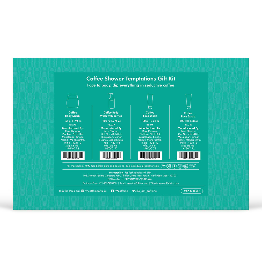 MCaffeine Coffee Shower Temptations Gift Kit - Luxury Shower Experience ...