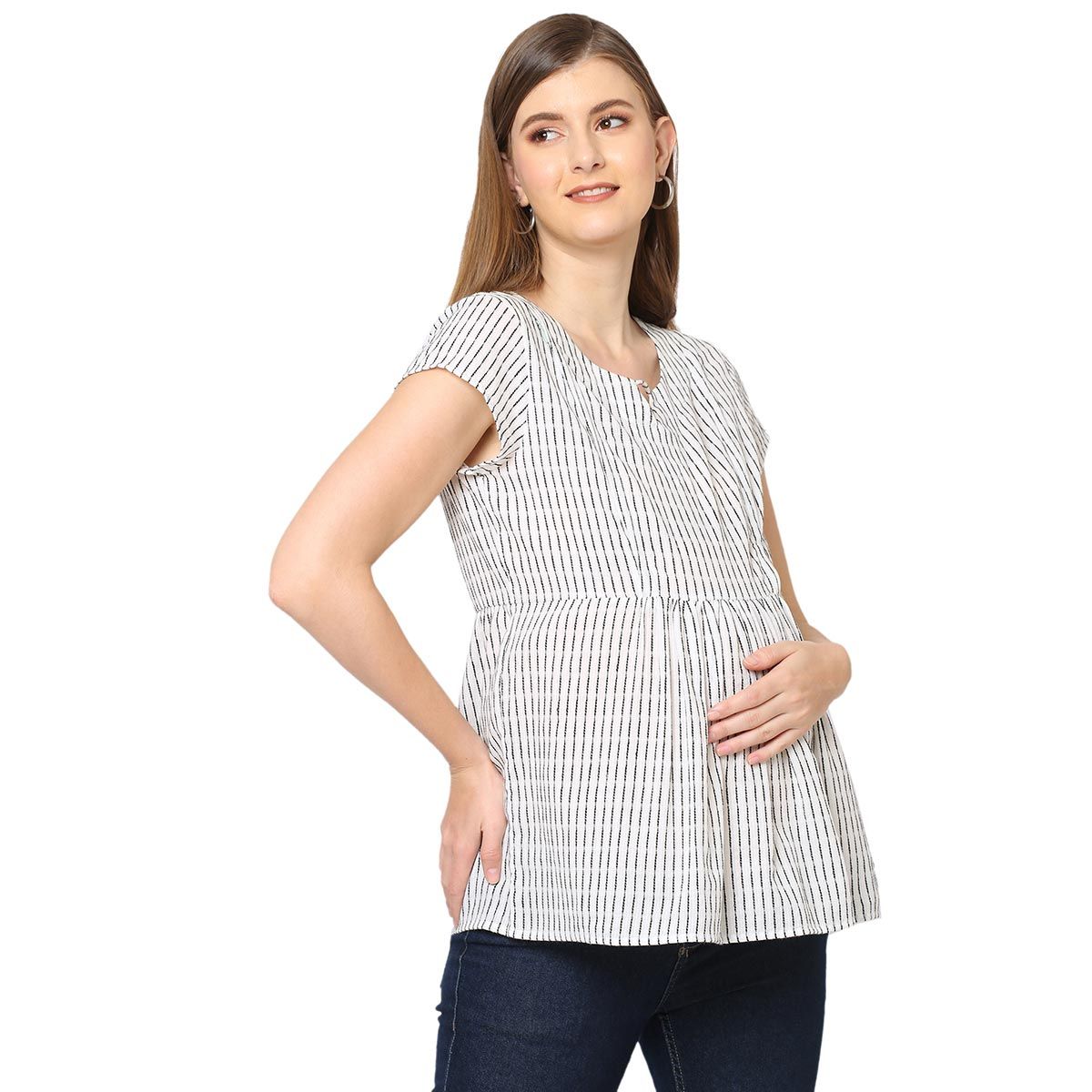 Mystere Paris Cute white Maternity Top: Buy Mystere Paris Cute white ...