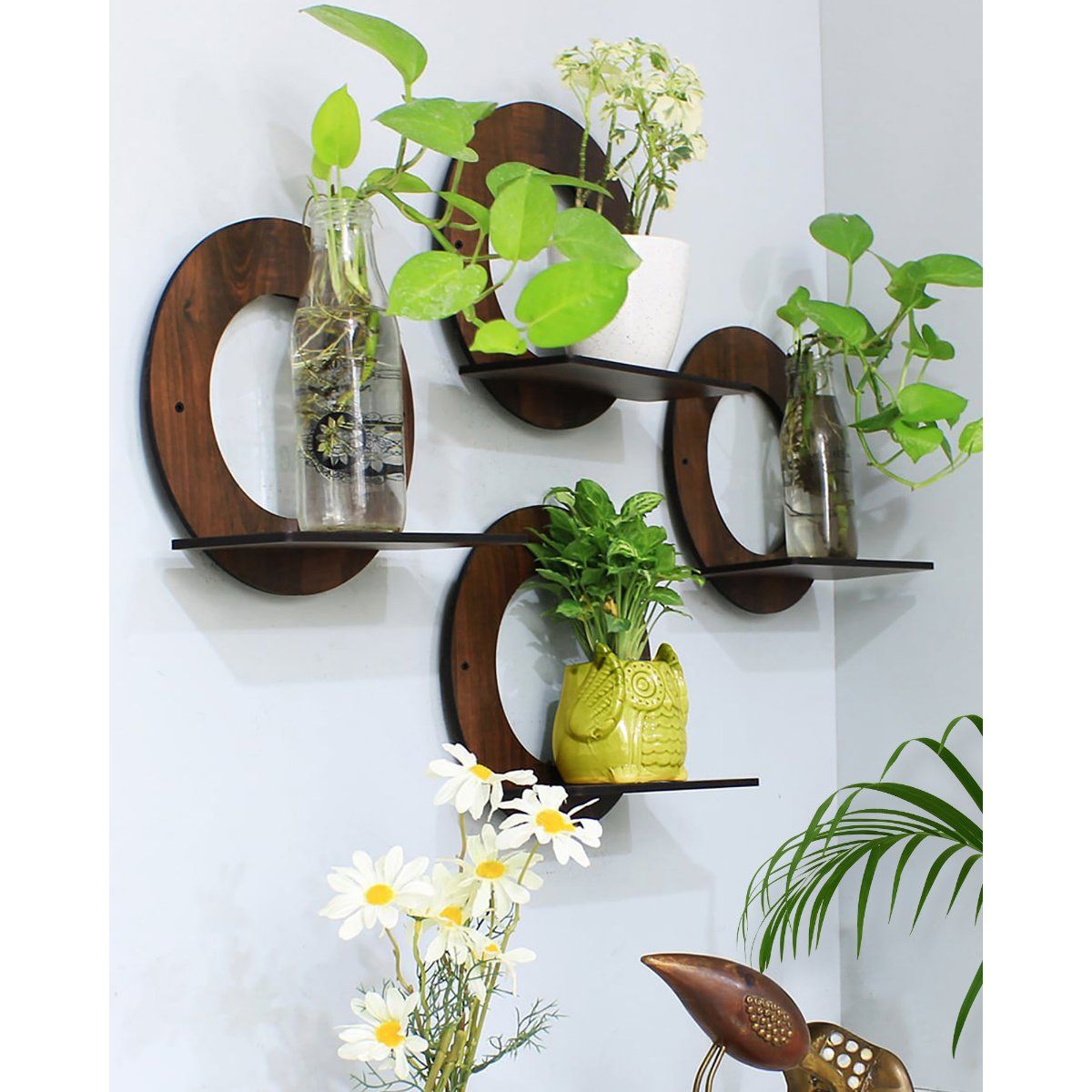 Buy Homesake Wall Planter Wood MDF 4 Pieces Online