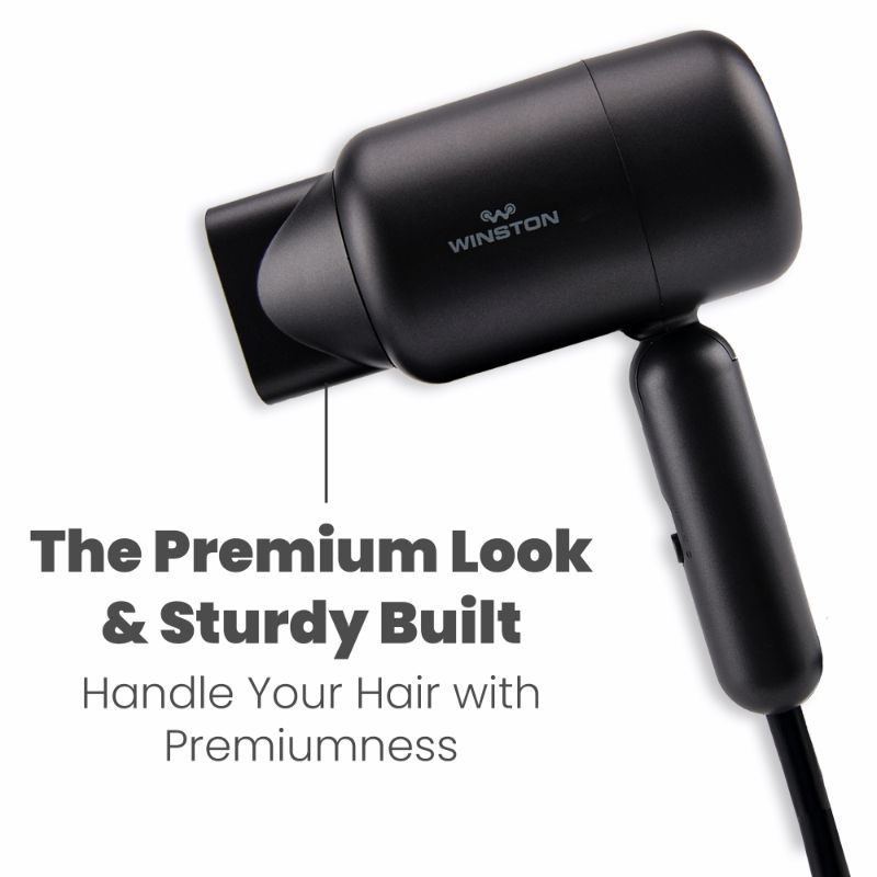 Buy Winston Hair Dryer 1200W With 3 Modes & Foldable Handle - Grey Online