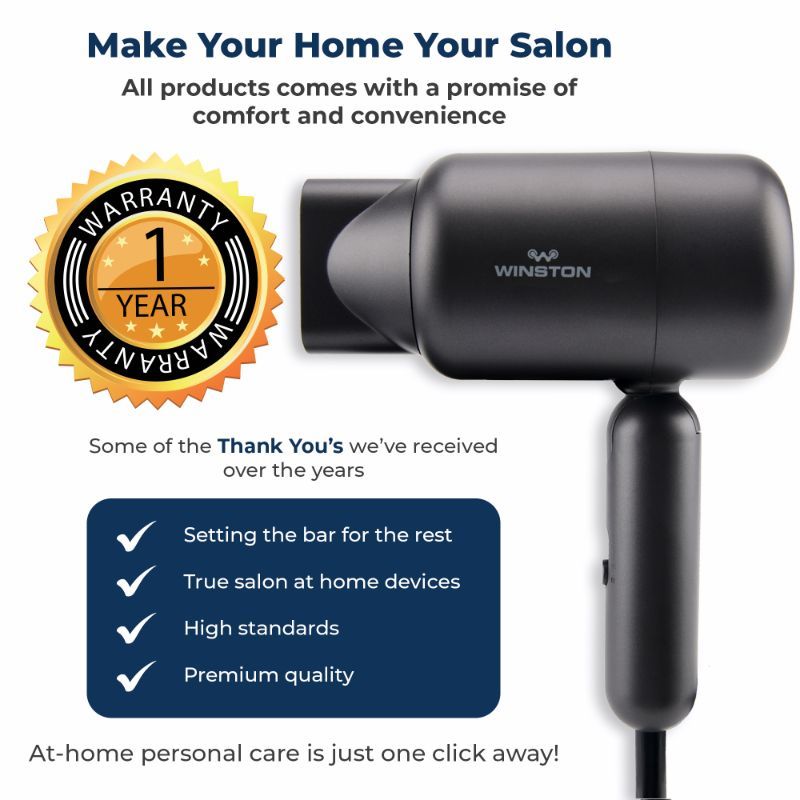 Buy Winston Hair Dryer 1200W With 3 Modes & Foldable Handle - Grey Online