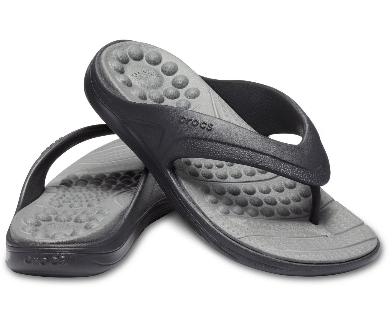 Buy Crocs Reviva Black Unisex Flipflop Online