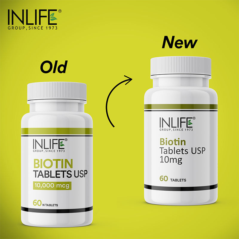 Buy Inlife Biotin 10000mcg Hair Supplement With Vitamin B7 for Men ...