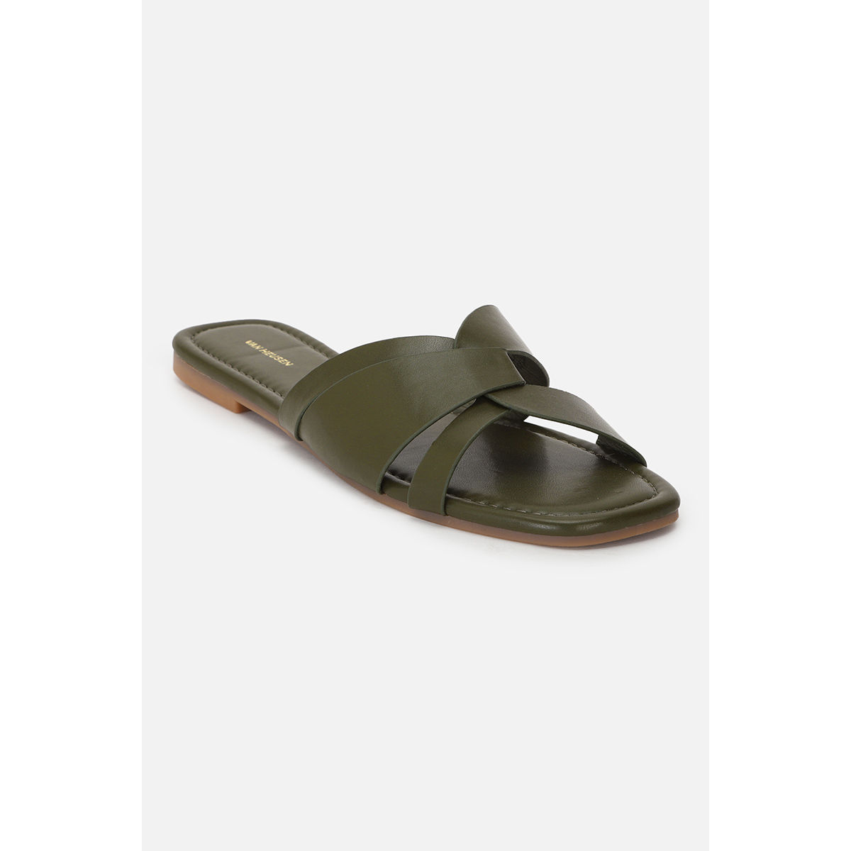 Buy Van Heusen Women Olive Sandals Online