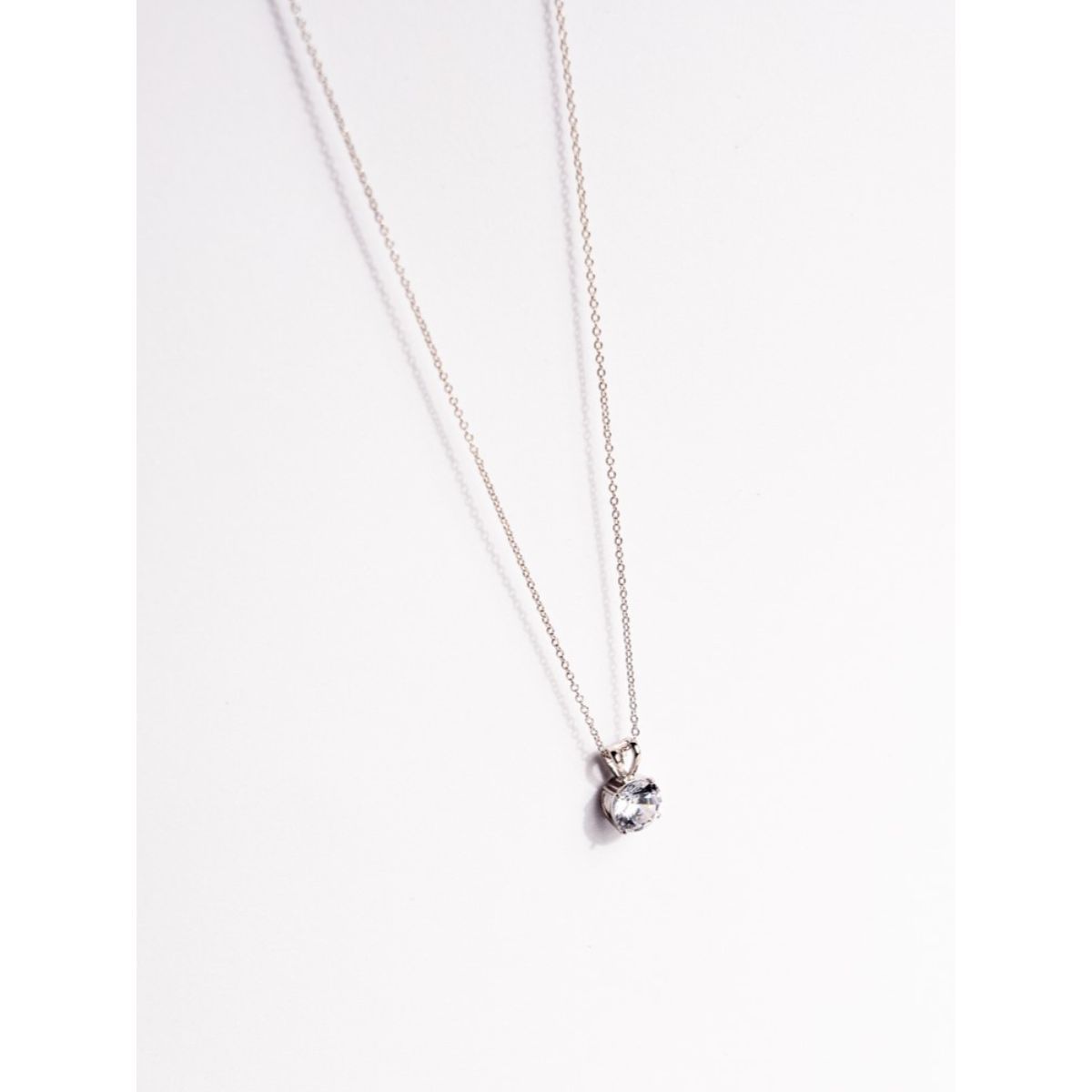 Buy STERLYN Classic Silver Solitaire Pendant Online
