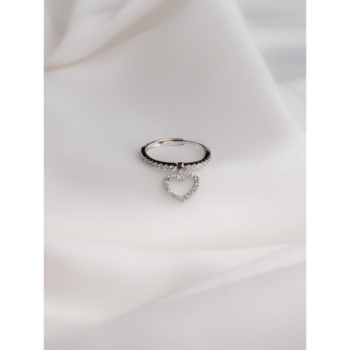 Buy STERLYN Silver Heart Charm Ring Online