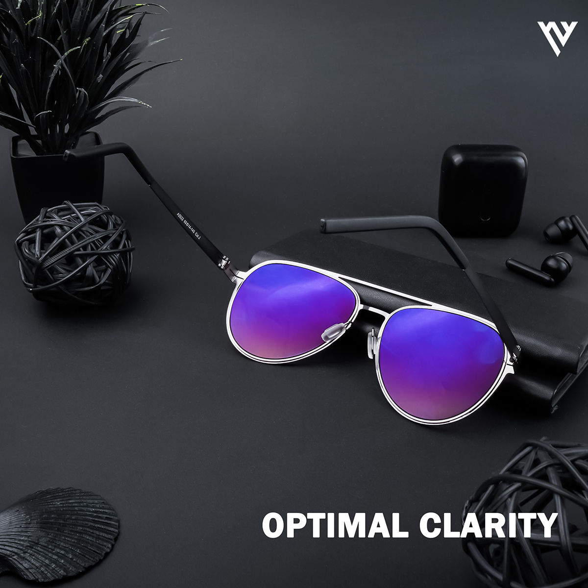 Buy Voyage Silver Polarized Pilot Sunglasses for Men & Women ...