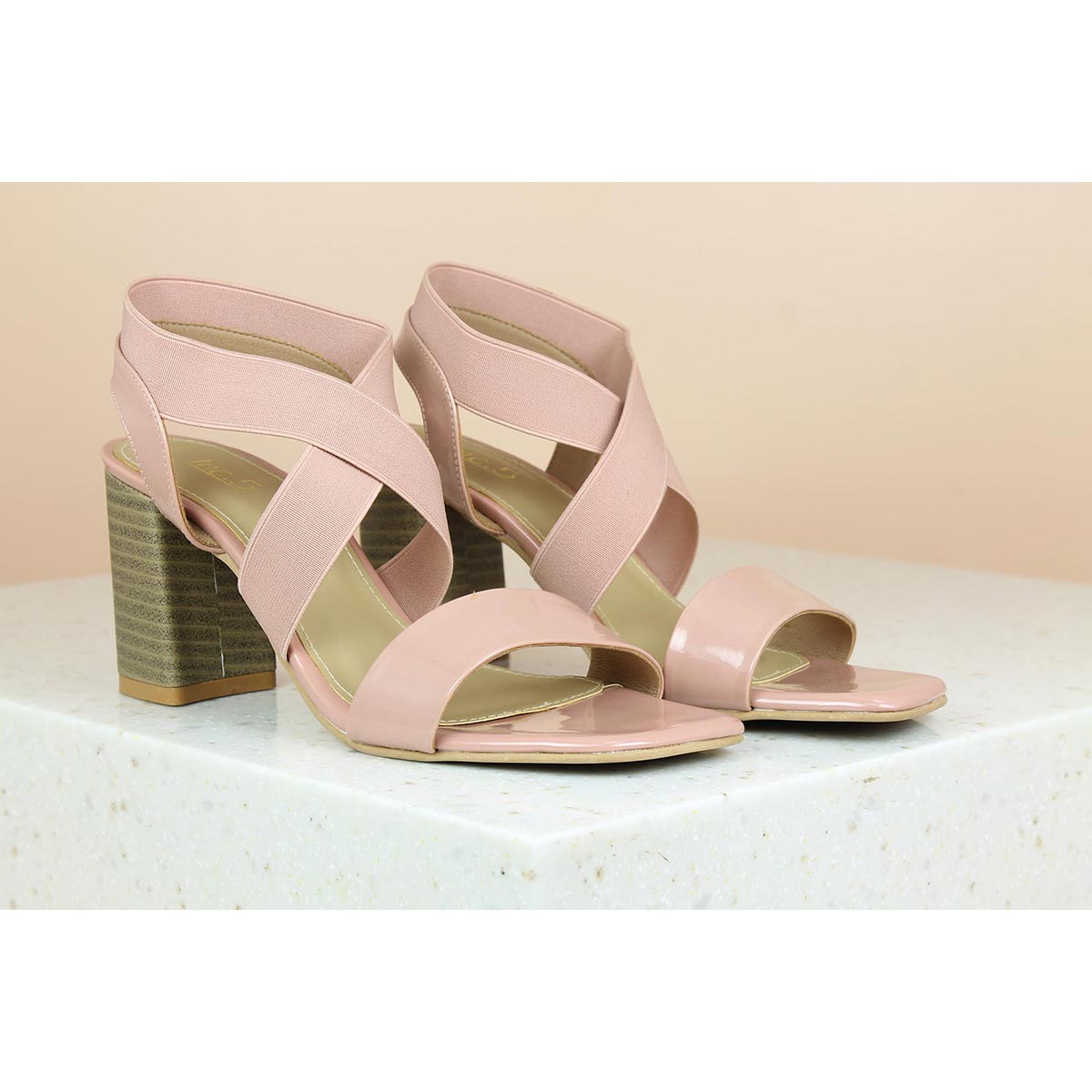 Buy Inc.5 Solid Peach Heels Online
