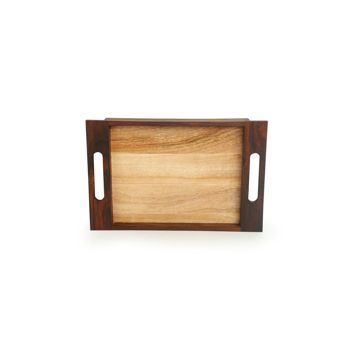 ExclusiveLane Woodland Wonders' Handcrafted Serving Tray In Mango & Sheesham Wood: Buy ...