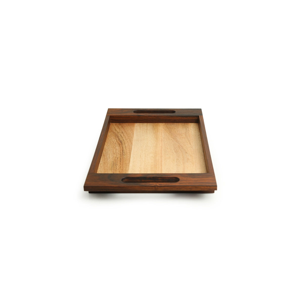 ExclusiveLane Woodland Wonders' Handcrafted Serving Tray In Mango & Sheesham Wood: Buy ...