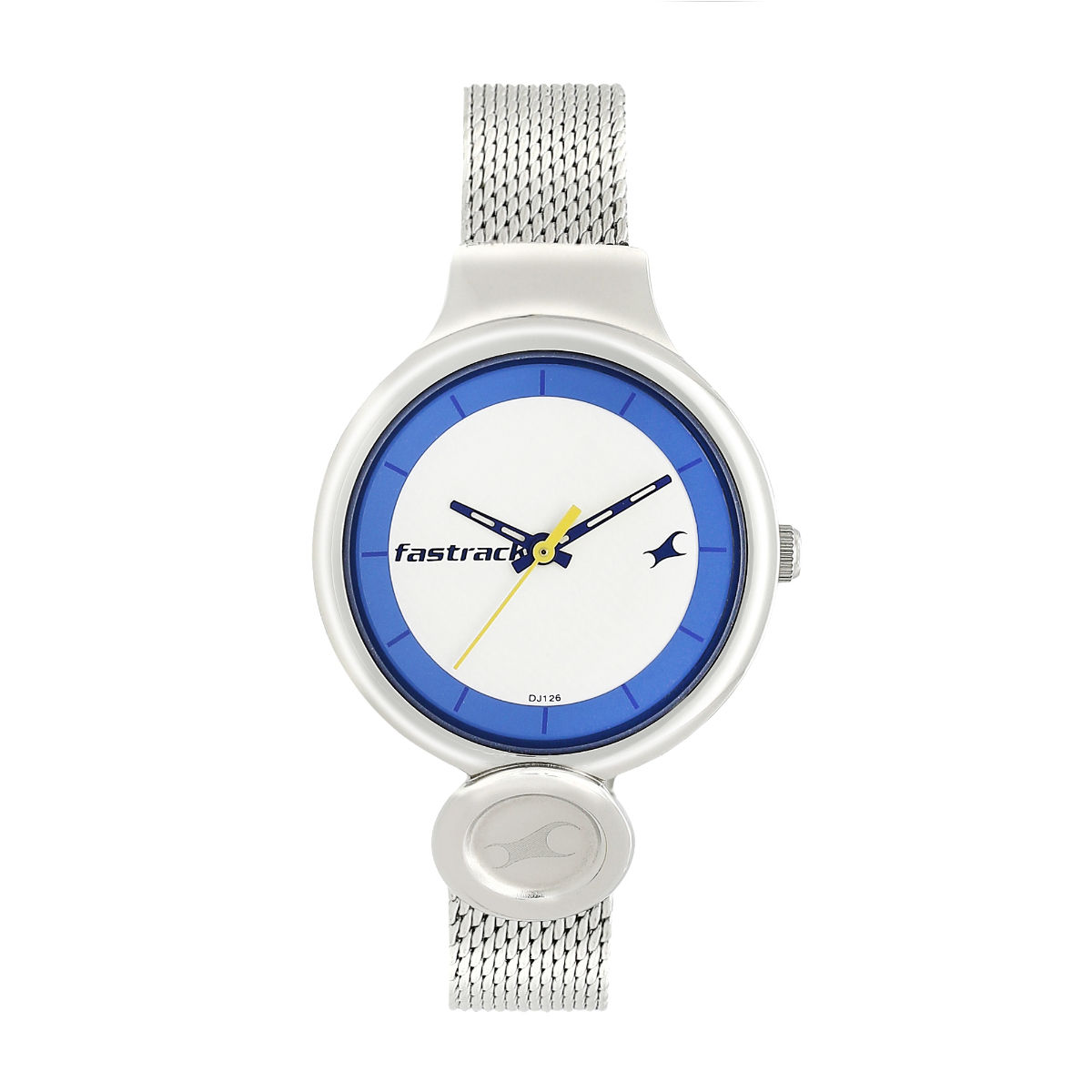 Buy Fastrack White Dial Silver Stainless Steel Strap Watch Online