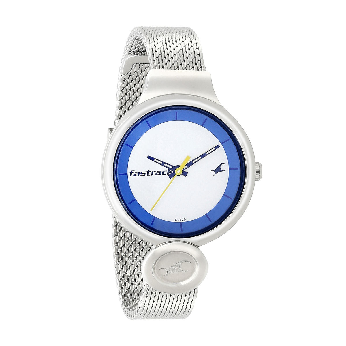 Buy Fastrack White Dial Silver Stainless Steel Strap Watch Online