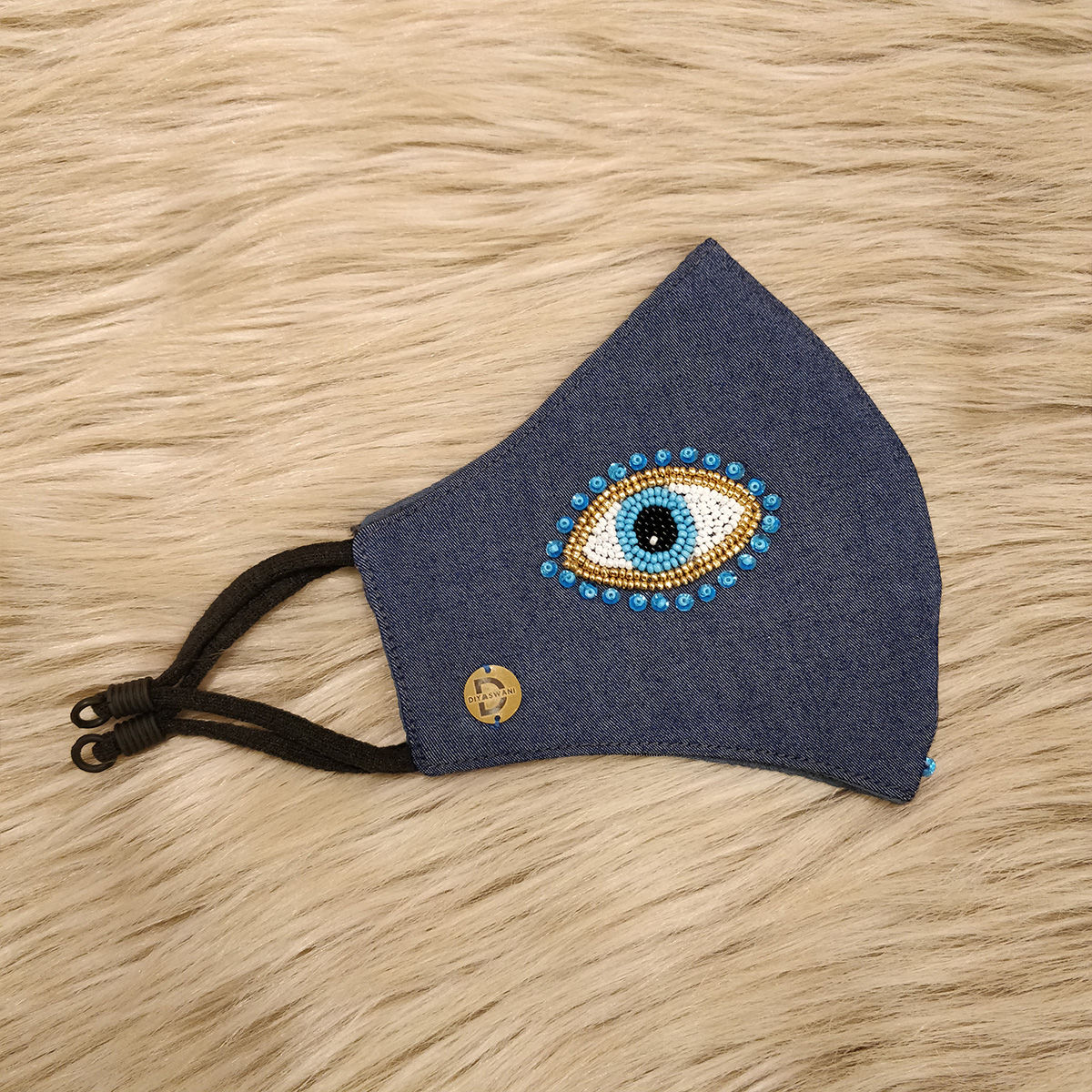 Buy Diya Aswani Denim Evil Eye Mask Online