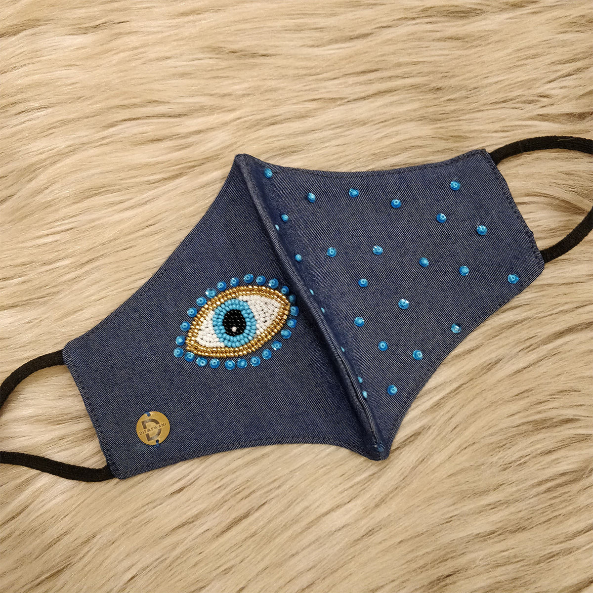 Buy Diya Aswani Denim Evil Eye Mask Online