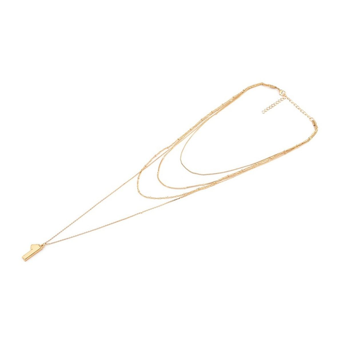 Zaveri Pearls Gold Tone Classy Contemporary Multi Layered Number One