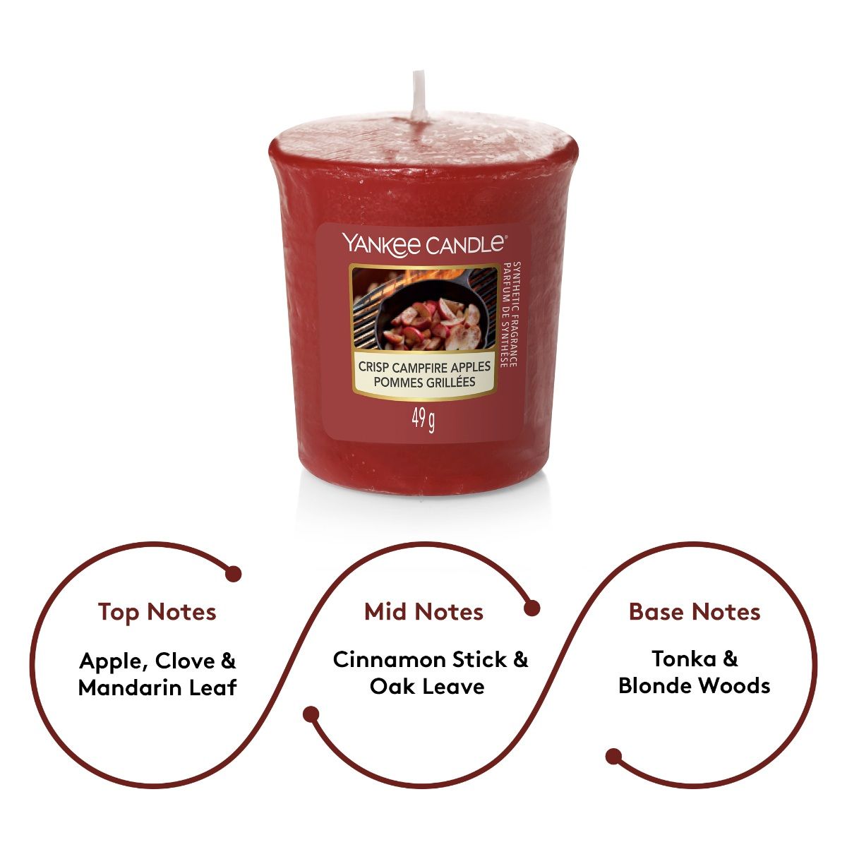 Buy Yankee Candle Original Votive Scented Candle - Crisp Campfire ...
