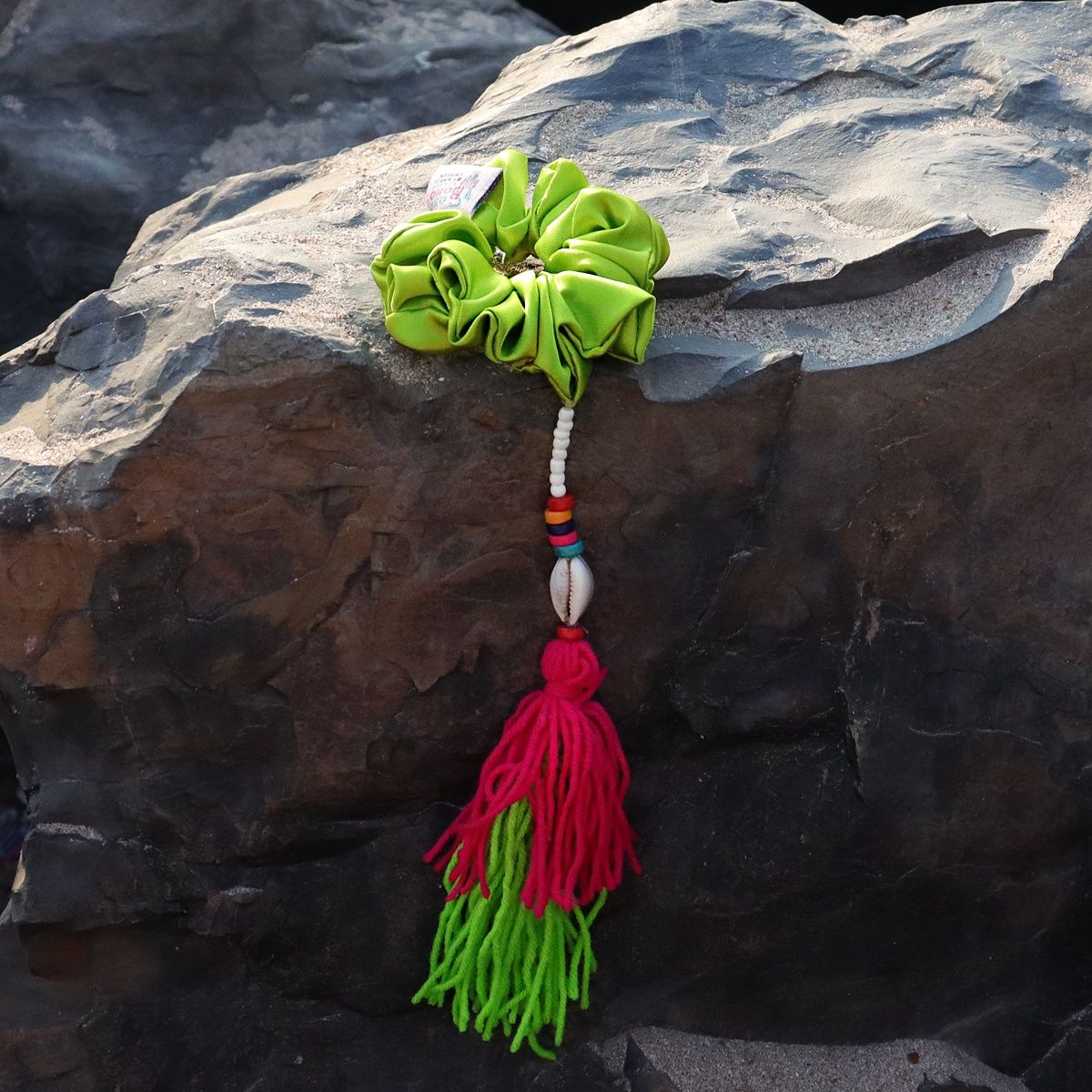 Buy Soho Boho Studio Sea Savage Boho Tassel Scrunchie Online