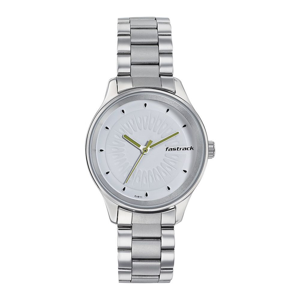 Buy Fastrack White Dial Stainless Steel Strap Watch Online