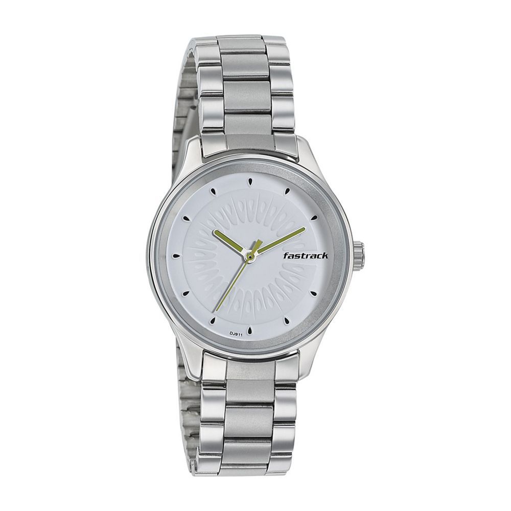 Buy Fastrack White Dial Stainless Steel Strap Watch Online