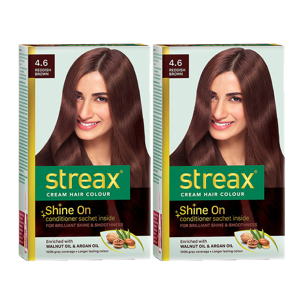 Buy Streax Hair Colour - Reddish Brown 4.6 Pack Of 2 Online