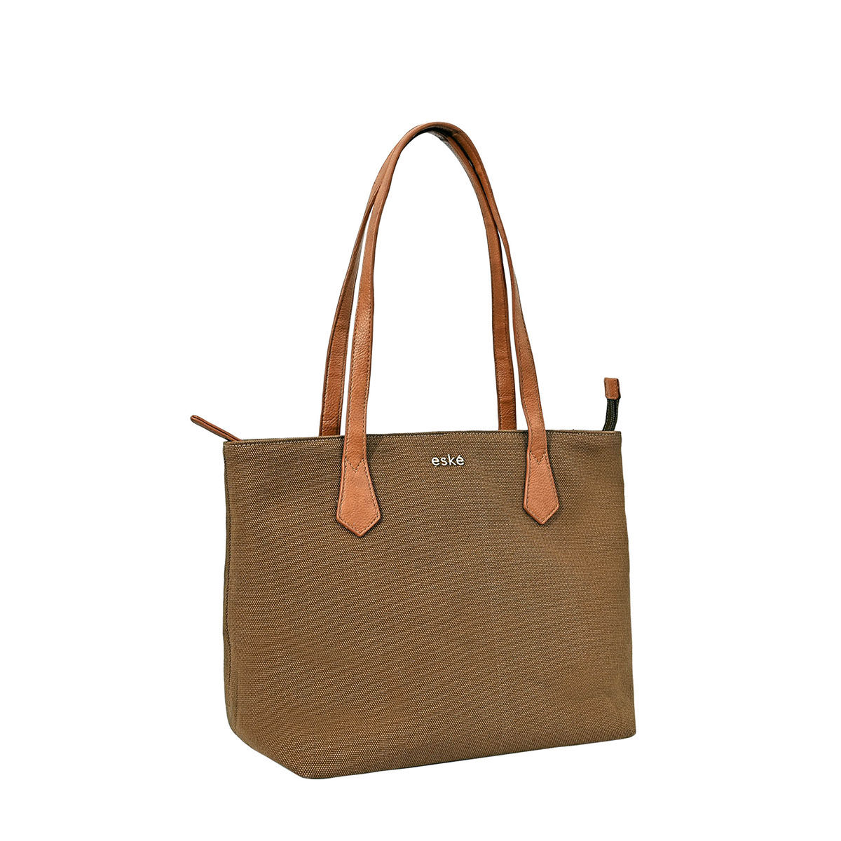 Buy Eske Paris Aliz Canvas Vegan Leather Tote Shoulder Bag for Women Online