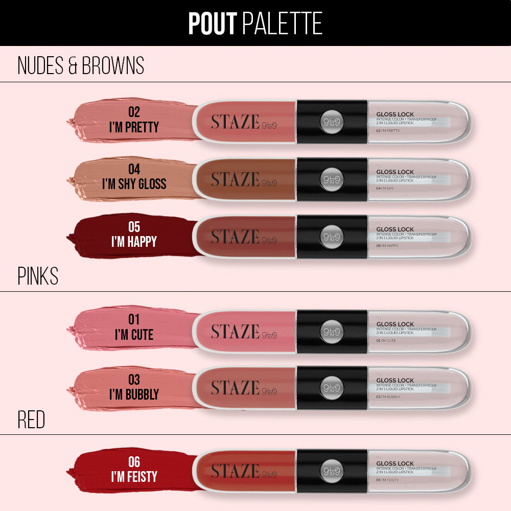Buy STAZE 9to9 Gloss Lock 2-In-1 Liquid Lipstick Online
