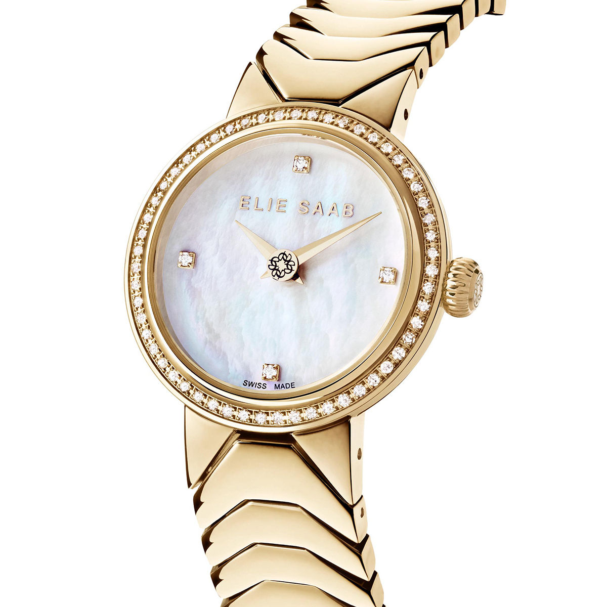 Elie Saab ESID004D Idylle Diamond Swiss Made MOP Round Dial Watch for ...