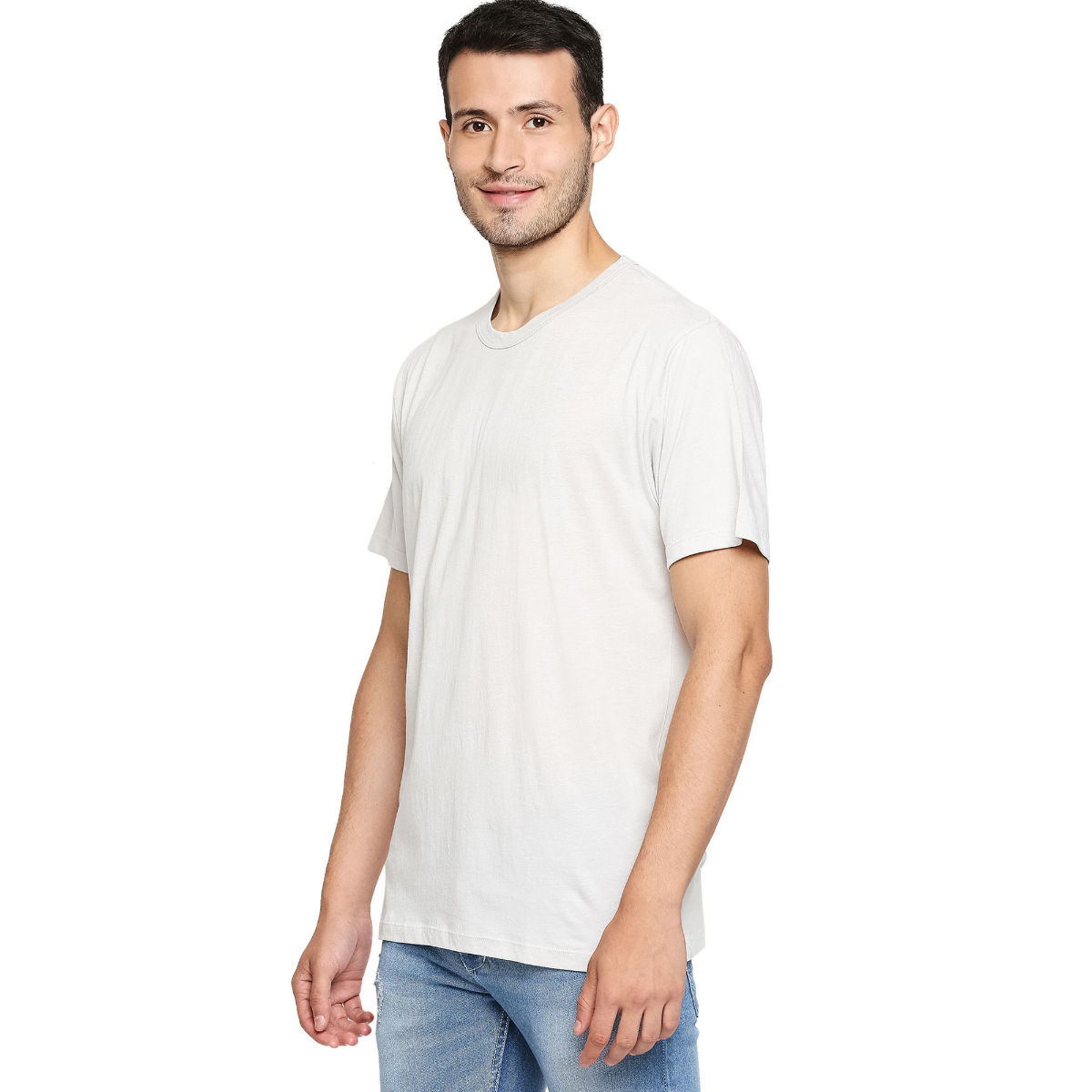 Buy Effy Unisex Tee Shirts In Solid Neutral (S ) Online