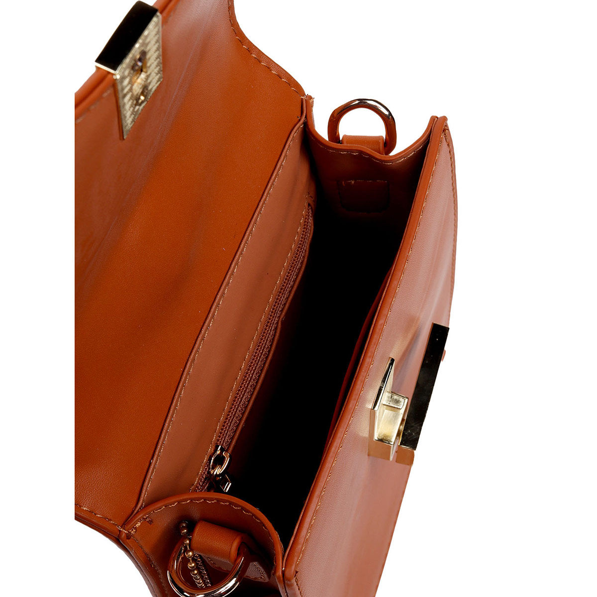 Buy Odette Tan Structured Sling Bag Online