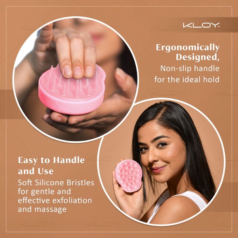 KLOY Hair Scalp Massager Exfoliator Shampoo Brush - Light Pink: Buy KLOY Hair Scalp Massager ...