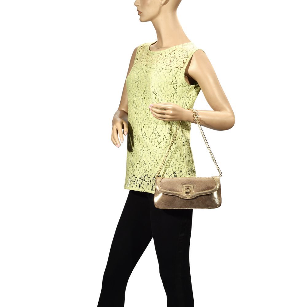 Buy Eske Elsa Clutch Shoulder Bag,Gold Online