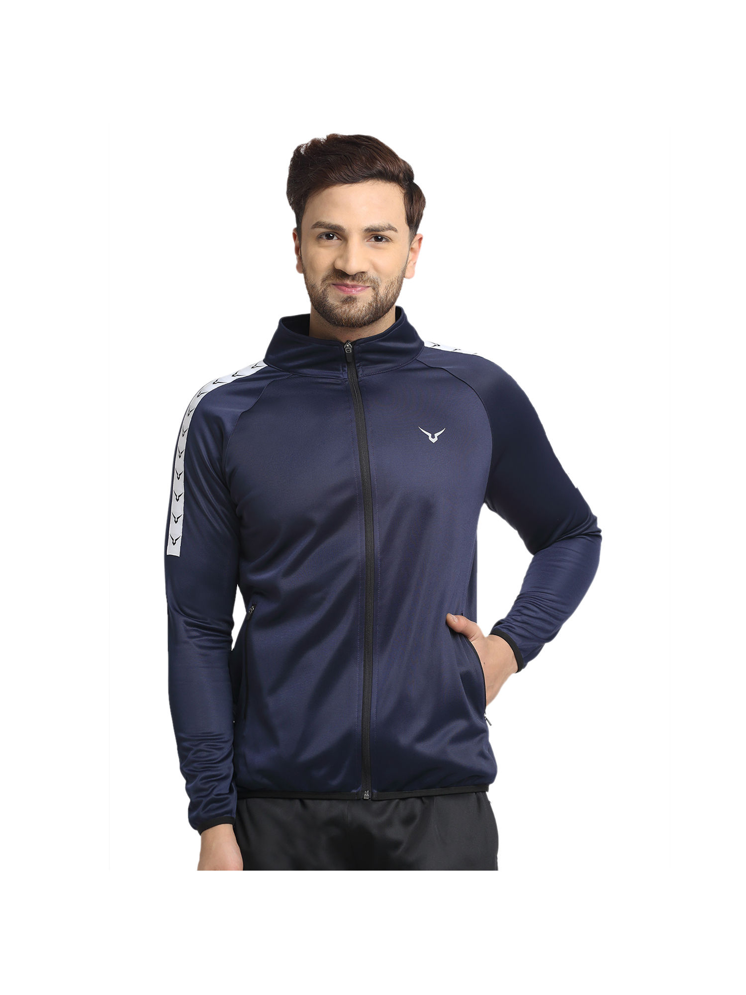 Buy INVINCIBLE Navy Mens Poly Classic Jacket Online