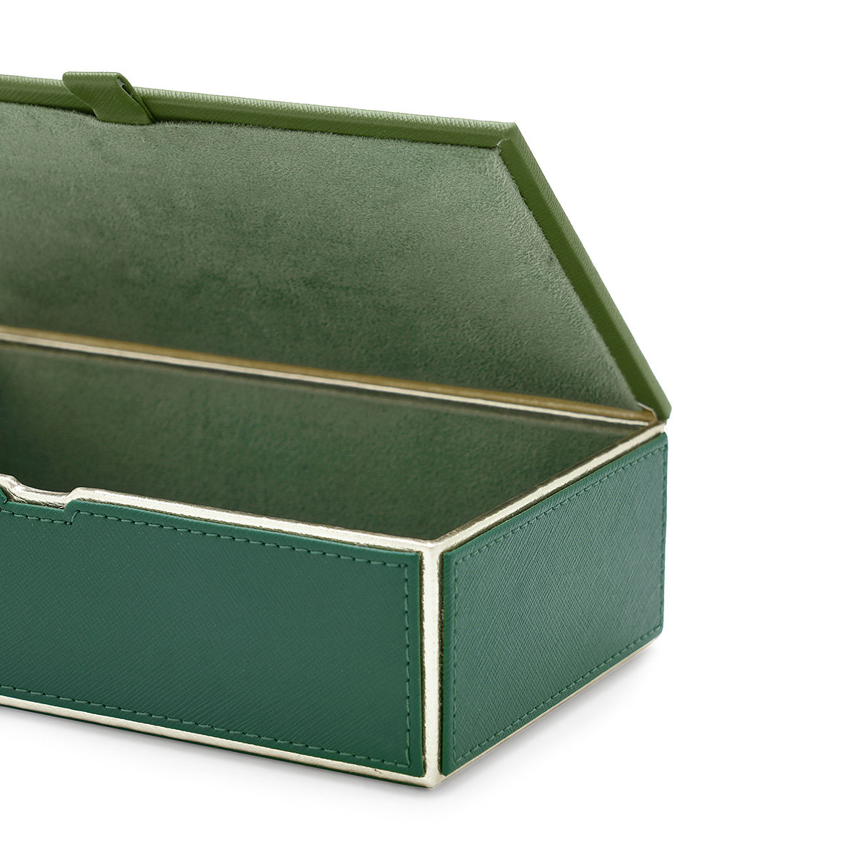 Buy Pure Home + Living Green Rectangle Faux Leather Storage Box with ...