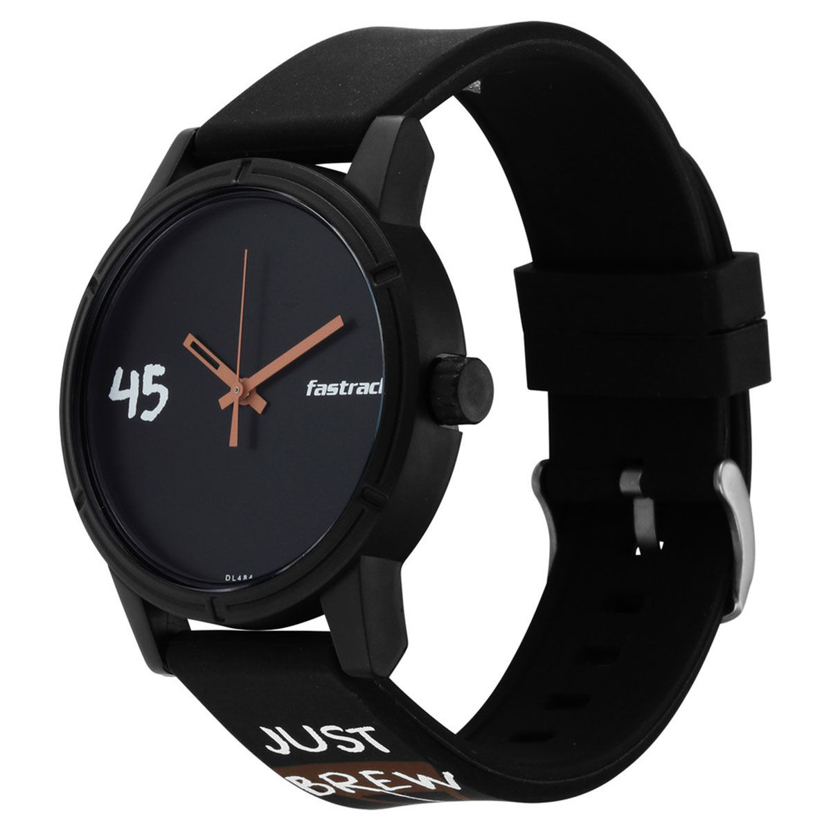 Fastrack Tees CafÃ© 38062PP01W Black Dial Analog Watch for Unisex: Buy ...