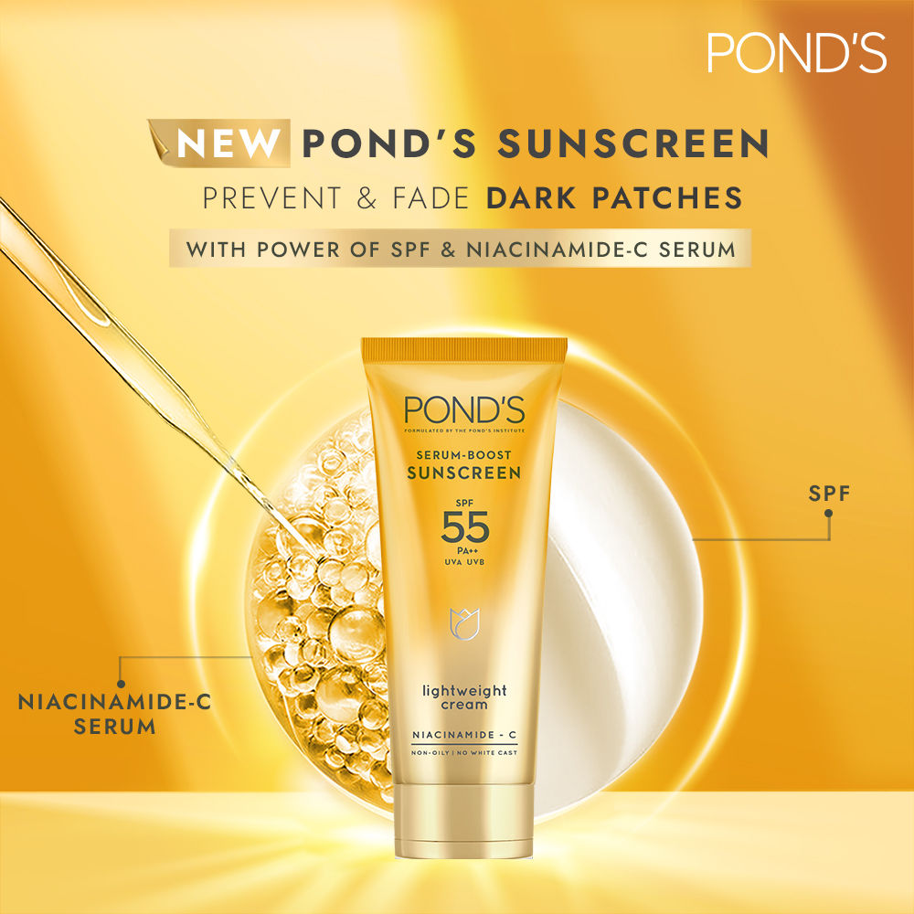 Buy Ponds Serum Boost Sunscreen Cream SPF 55 Online