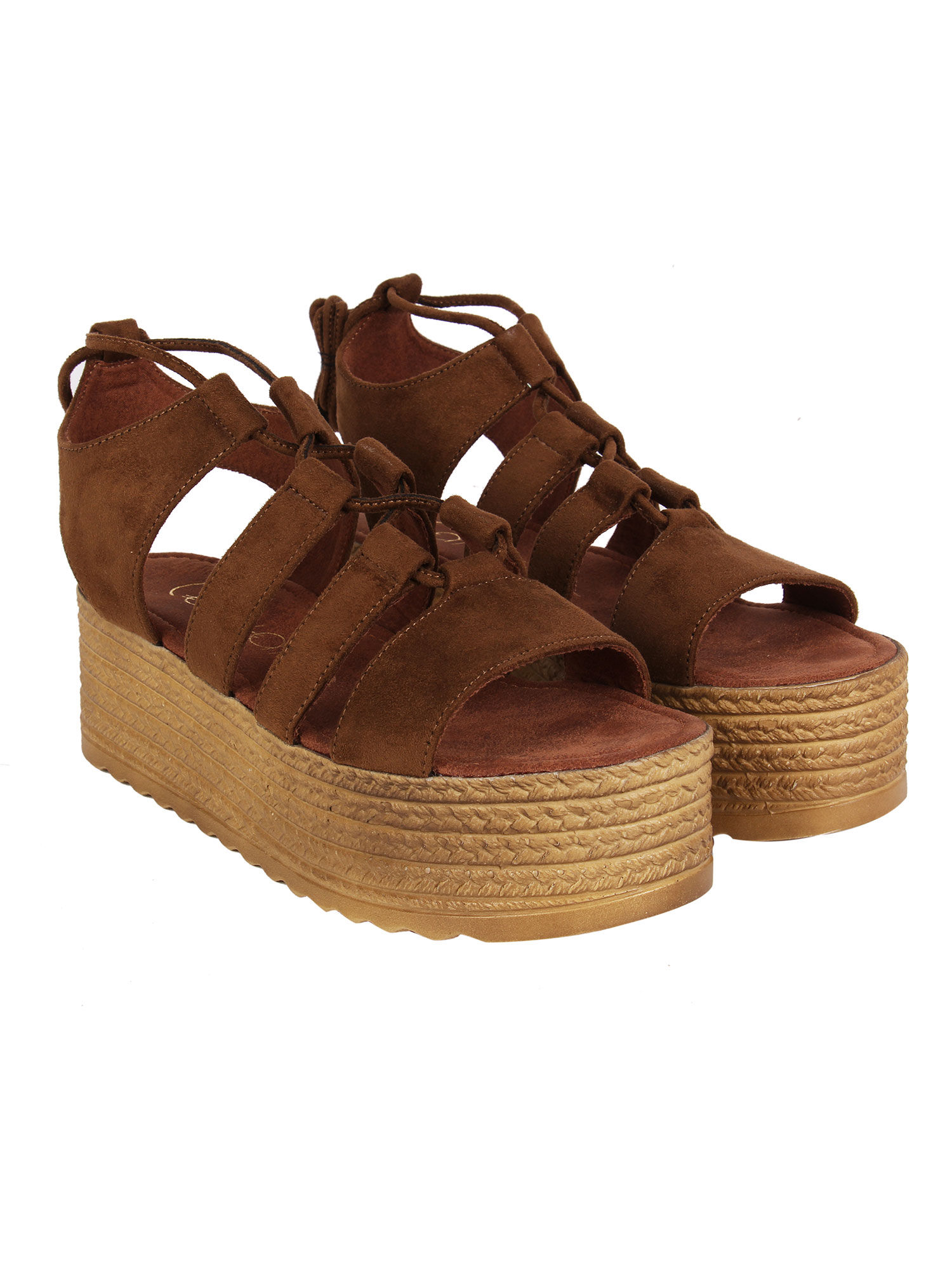 CATWALK Brown Solid Flatforms: Buy CATWALK Brown Solid Flatforms Online ...