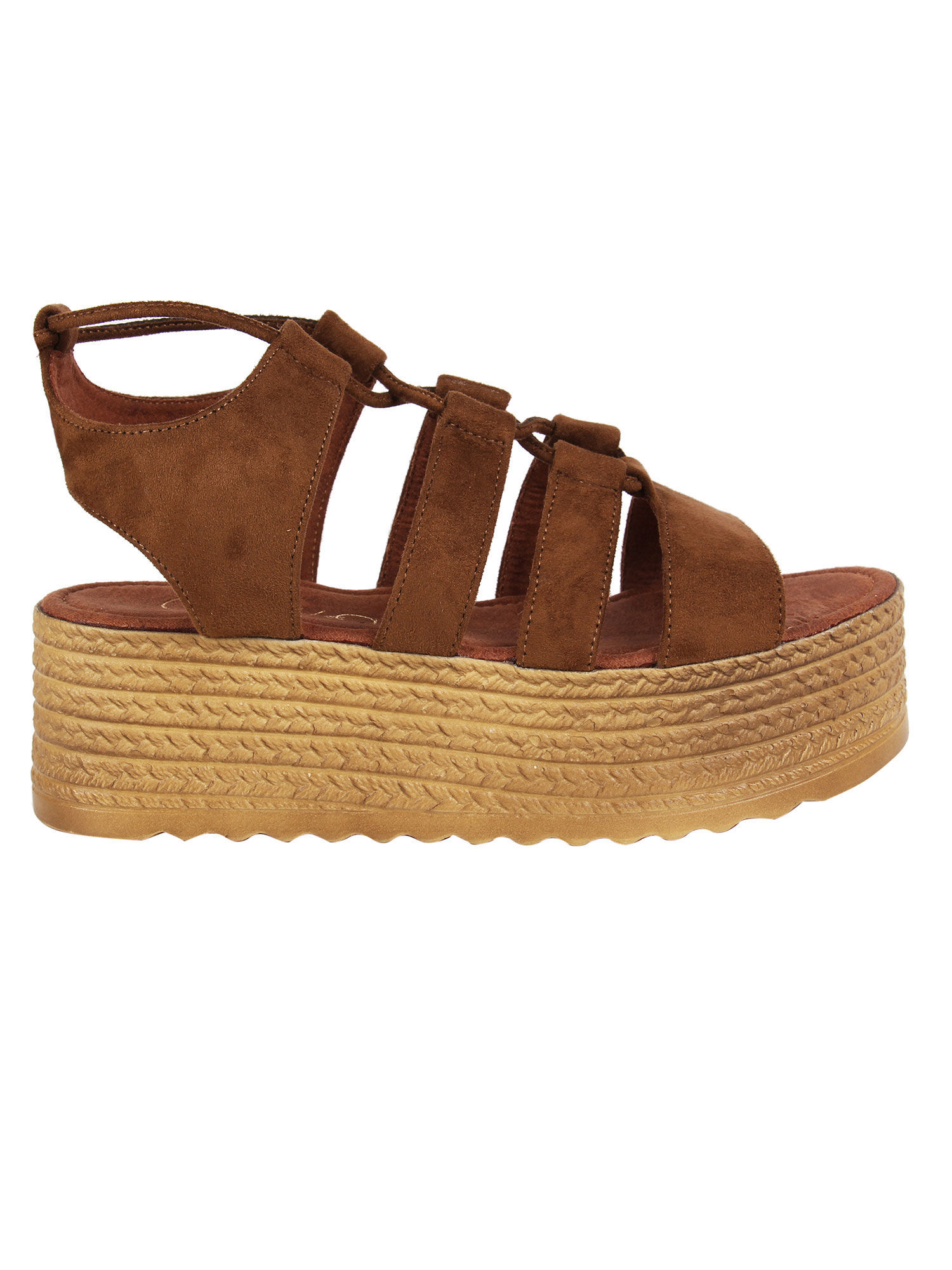 CATWALK Brown Solid Flatforms: Buy CATWALK Brown Solid Flatforms Online ...