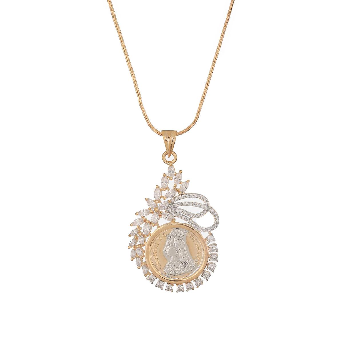 Buy Saraf RS Jewellery Gold Toned Ginni Locket Jewellery Set Online