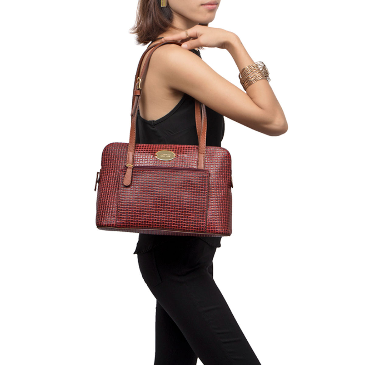Buy Hidesign Nyle 03 SB Red Women Handbag Online