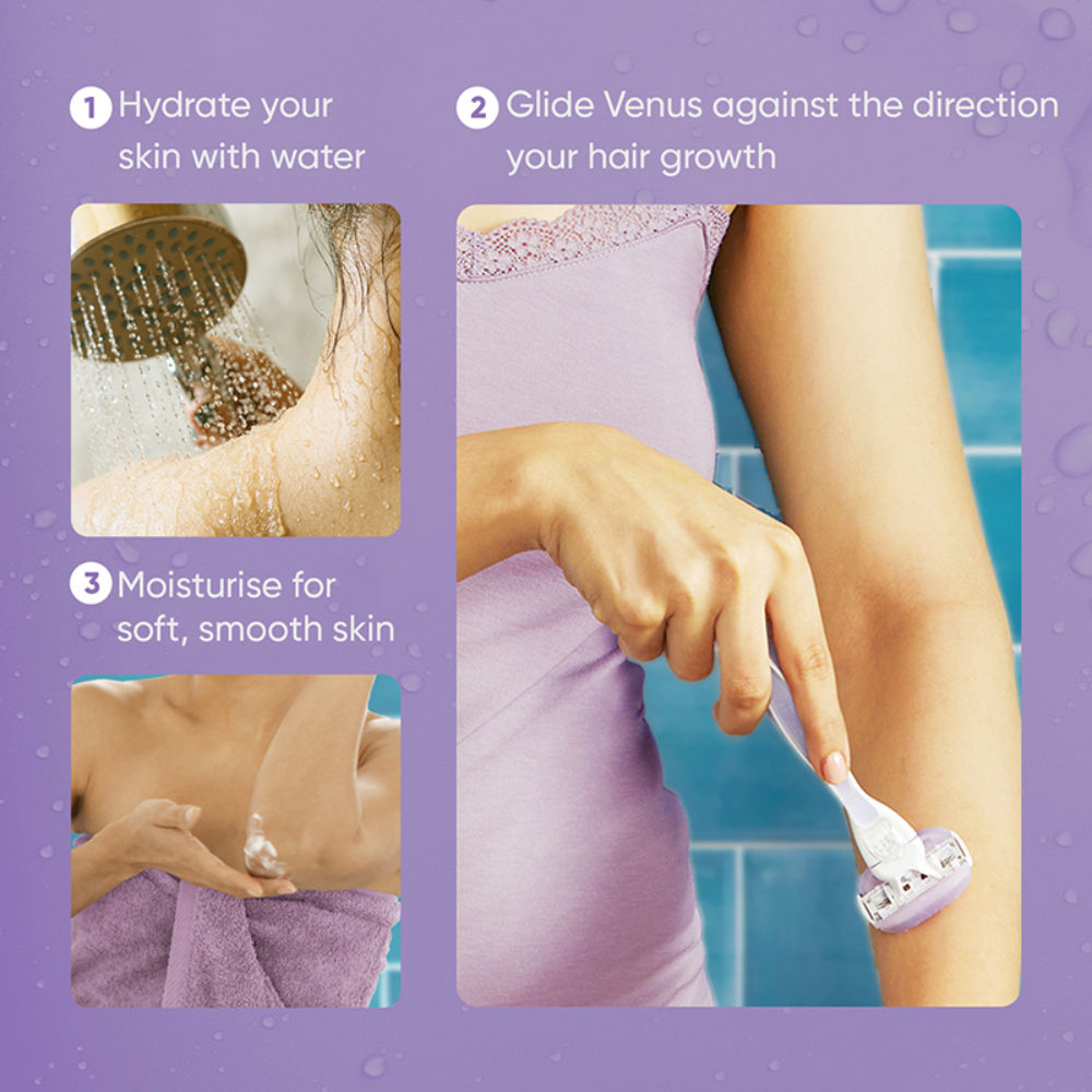 Gillette Venus Comfortglide Hair Removal Razor for Women with Avocado ...