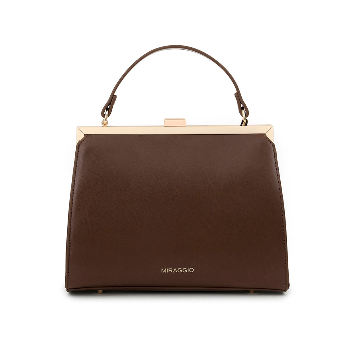 Buy MIRAGGIO Dark Brown Ivy Satchel Bag Online
