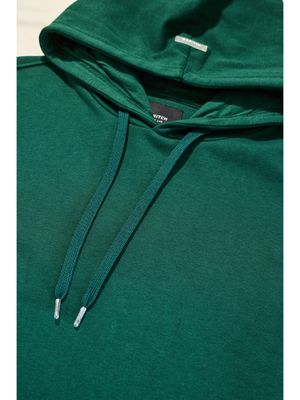 solid dark green hoodie