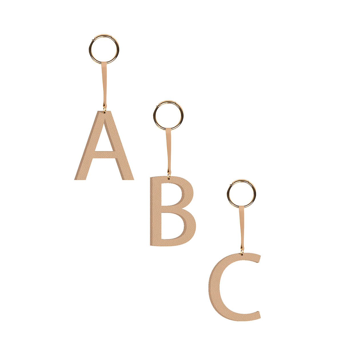 Buy Tann Trim Beige Letter Bag Charm Letter F Online