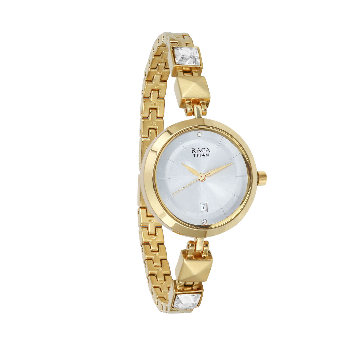 Buy Titan Raga Viva Silver Dial Metal Strap Watch Online